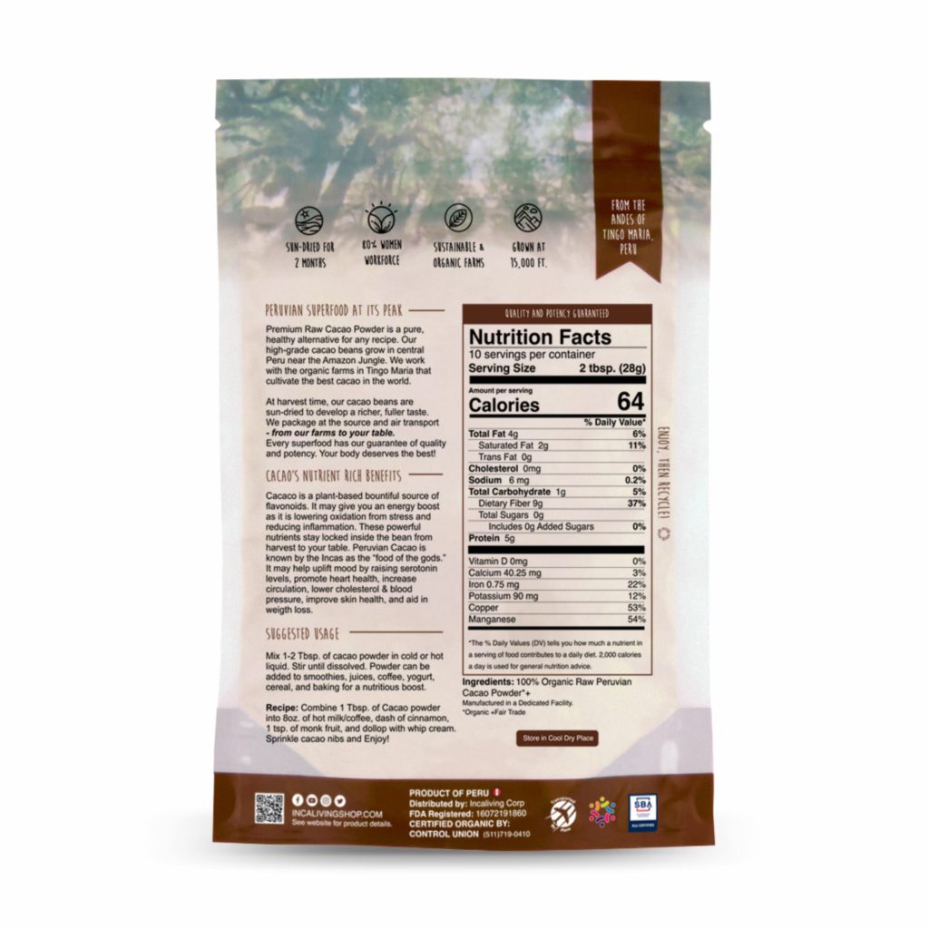 Peruvian Cacao Powder - Incaliving